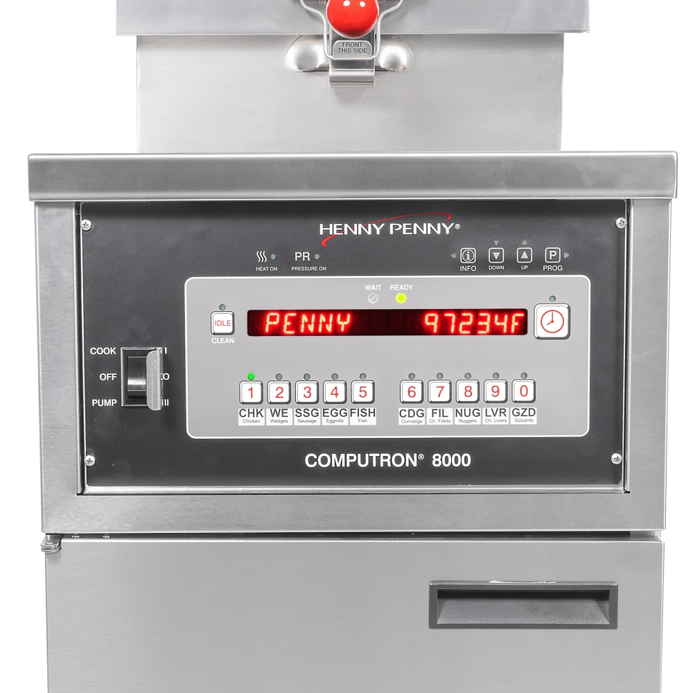 Henny Penny PFG600.19 43 lb Liquid Propane Gas Pressure Chicken Fryer - 80,000 BTU