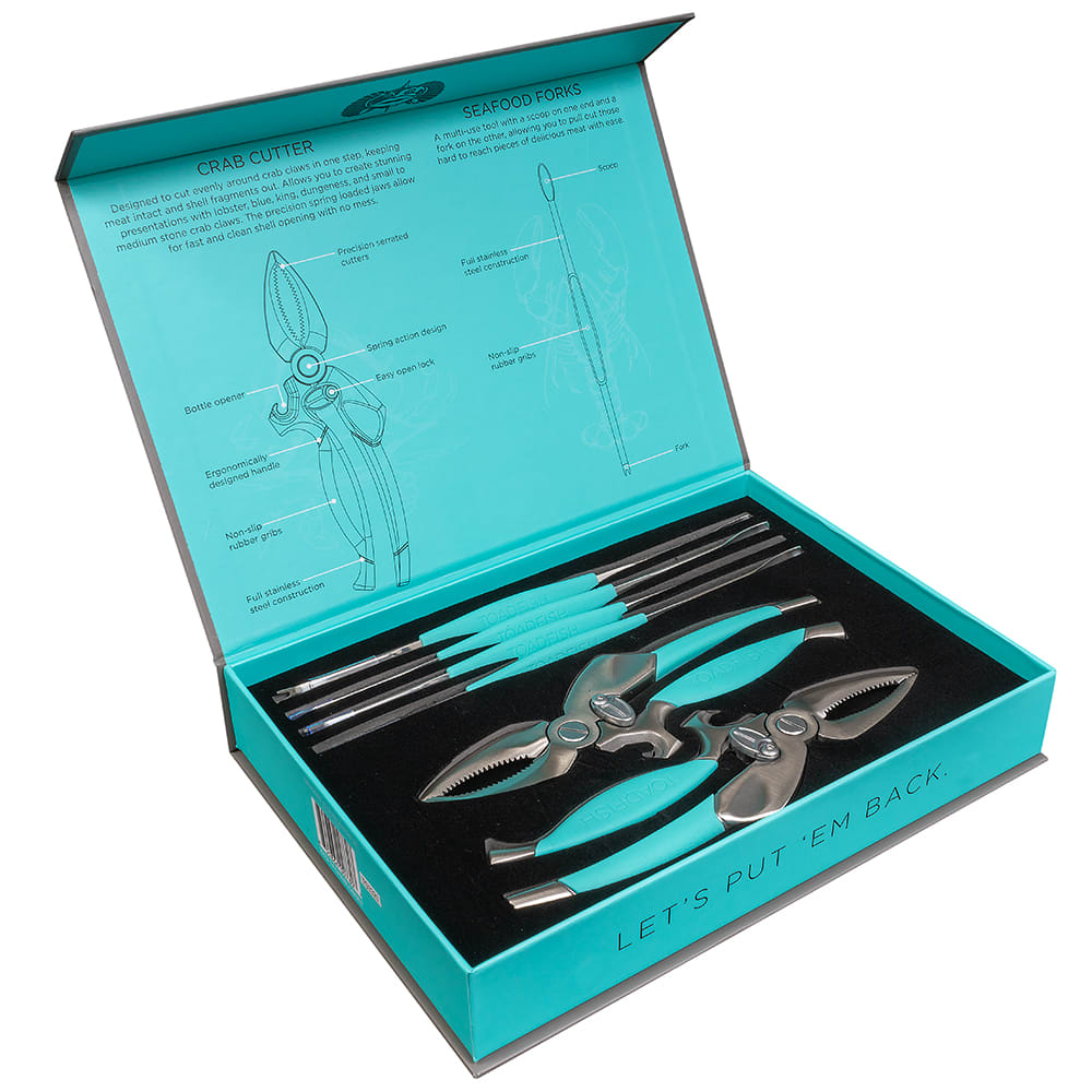 Toadfish TFCRABLOBSET Crab & Lobster Tool Set - (2) Shell Cutters & (4 ...