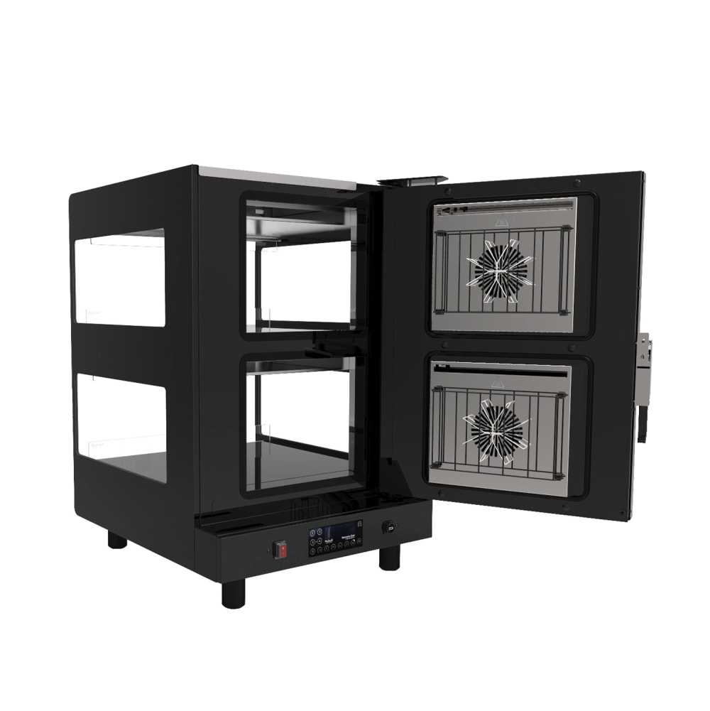 Flexeserve 2T-600R-LHRF 23 3/5" Dual Service Countertop Heated Display ...