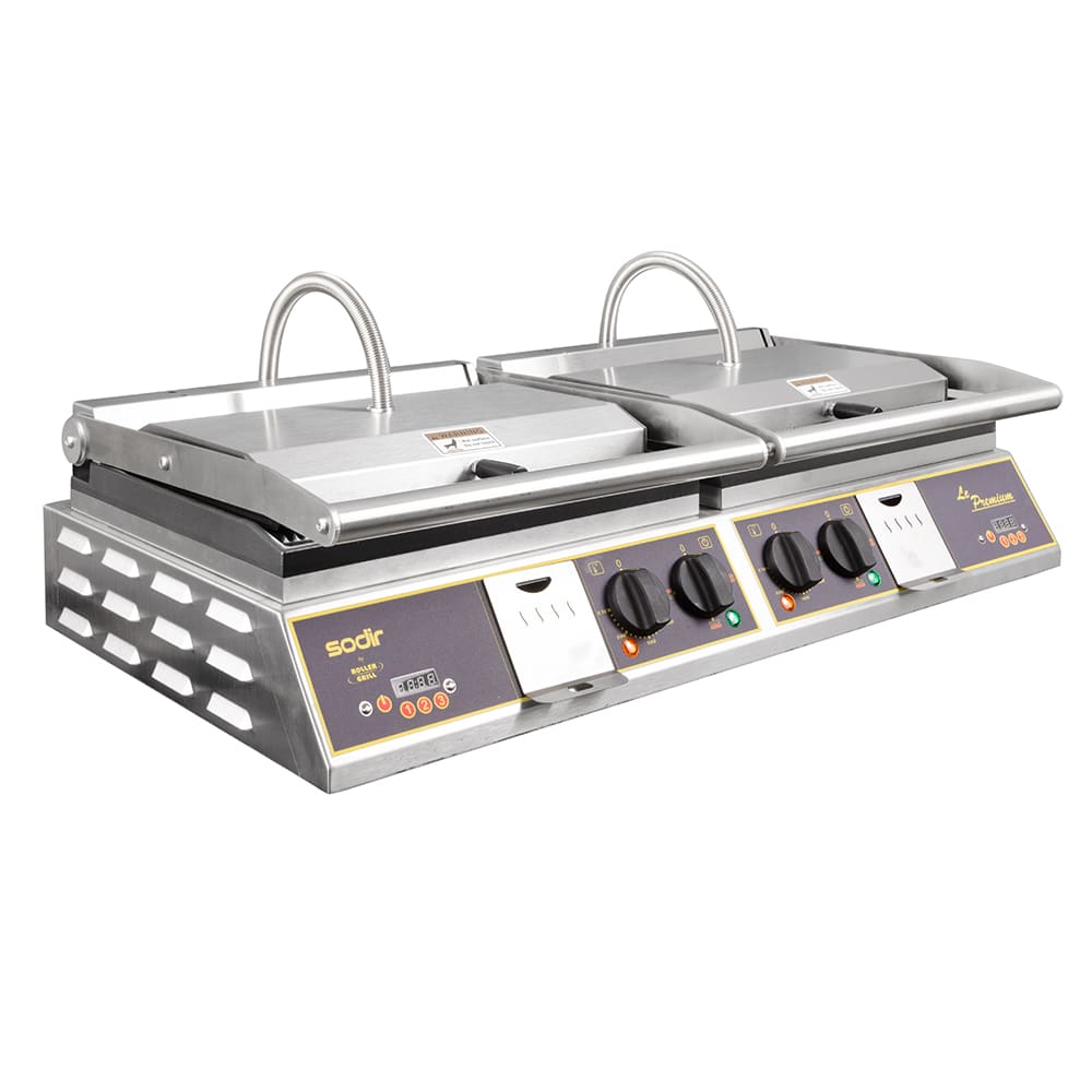 Equipex DIABLO PREMIUM Double Commercial Panini Press w/ Cast Iron ...