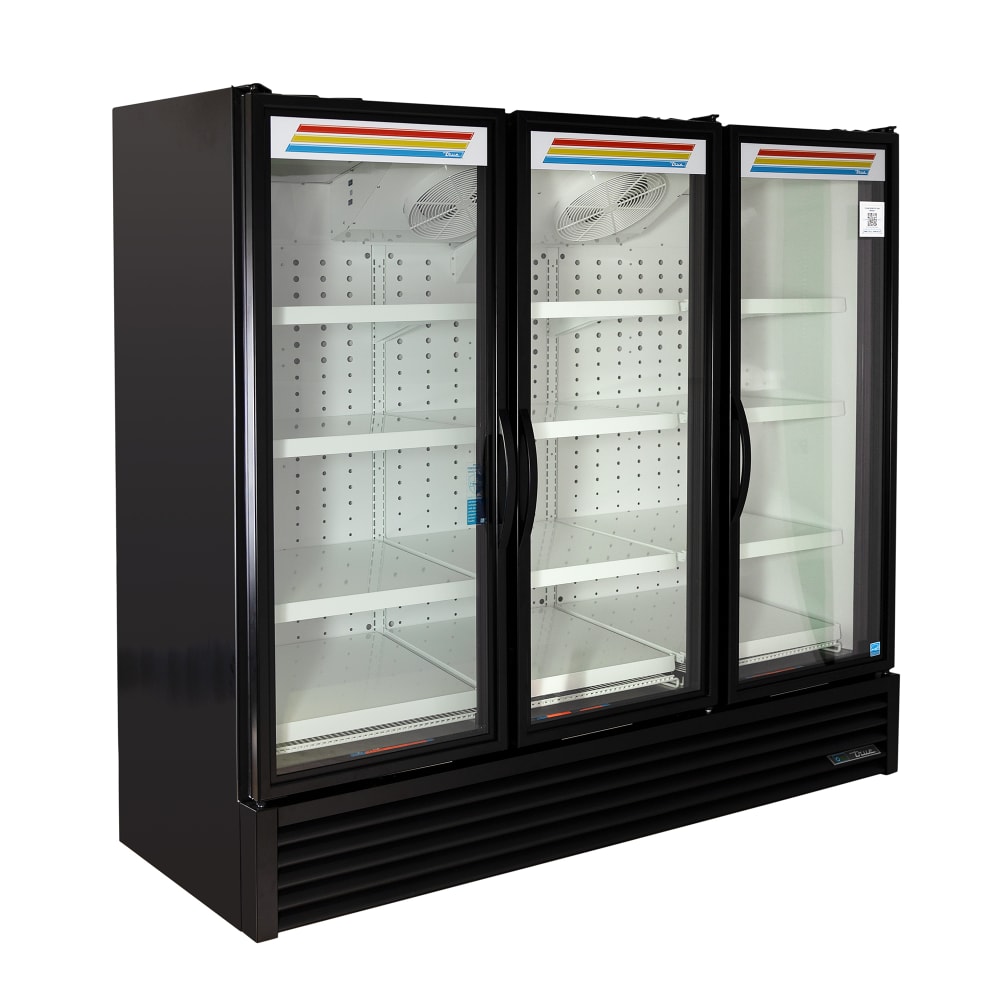 True FLM-81~TSL01 81" Three Section Glass Door Merchandiser w/ Swinging ...