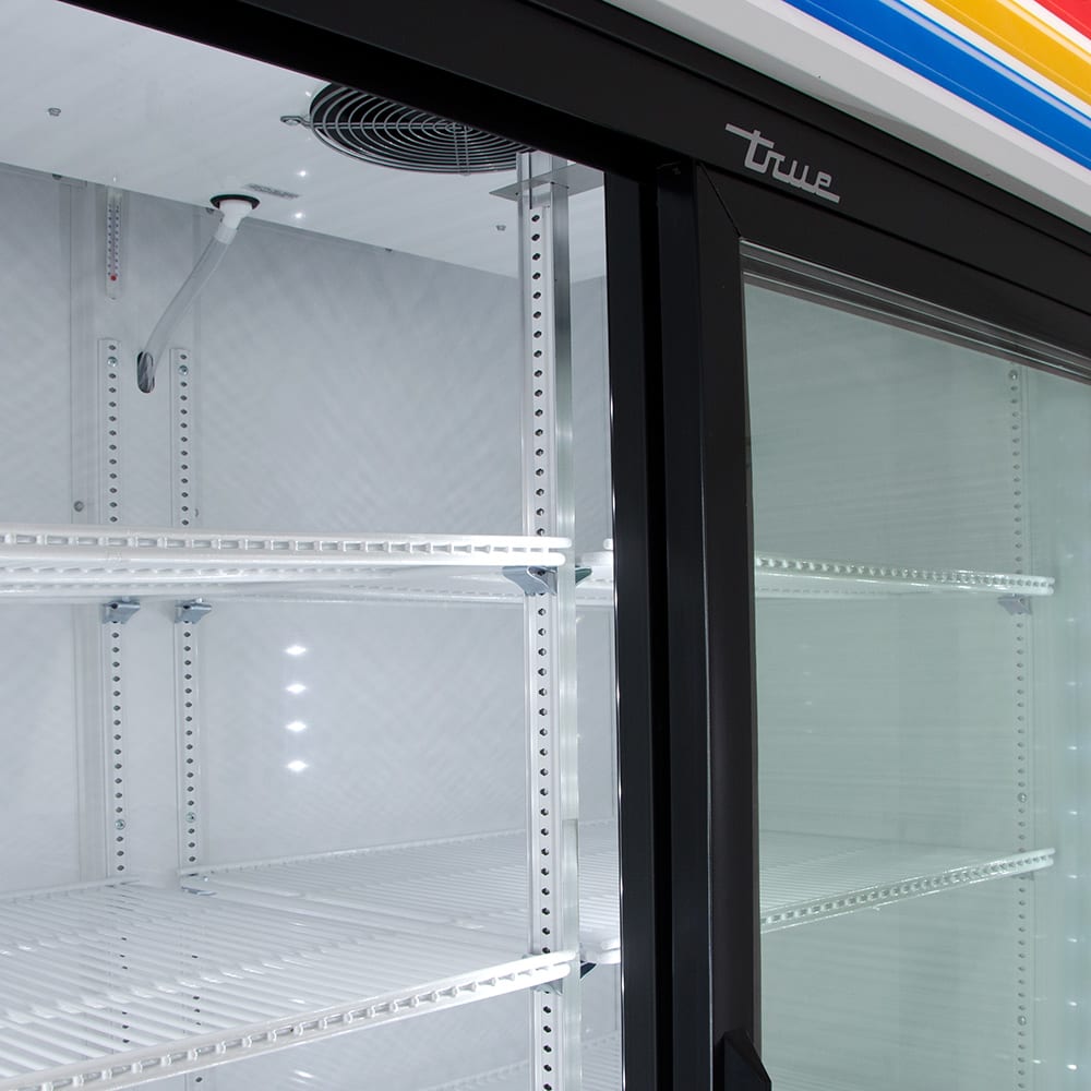 True GDM-47-HC-LD 54" Two Section Glass Door Merchandiser, (2) Sliding ...