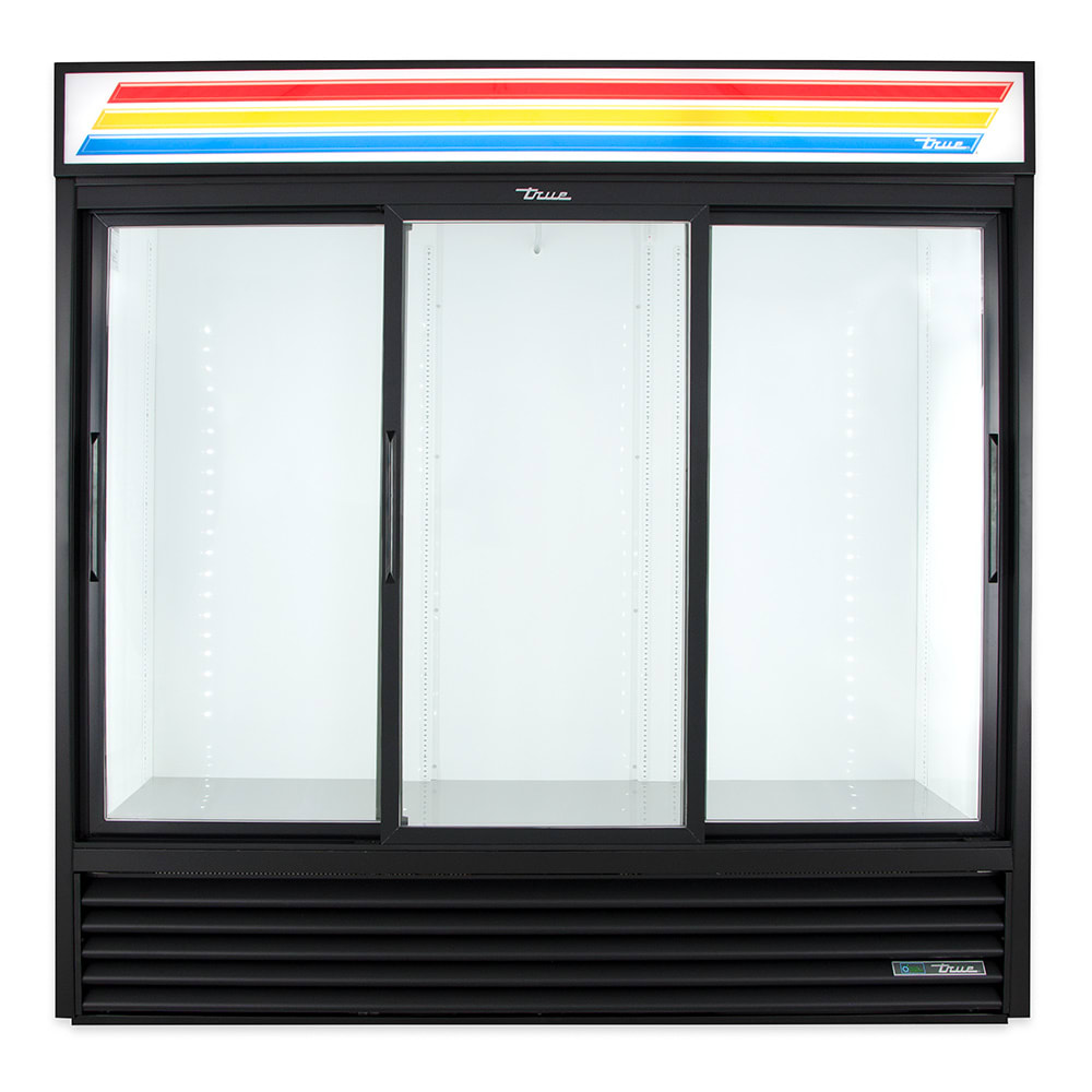 True GDM-69-HC-LD 78" Three Section Glass Door Merchandiser, (3 ...