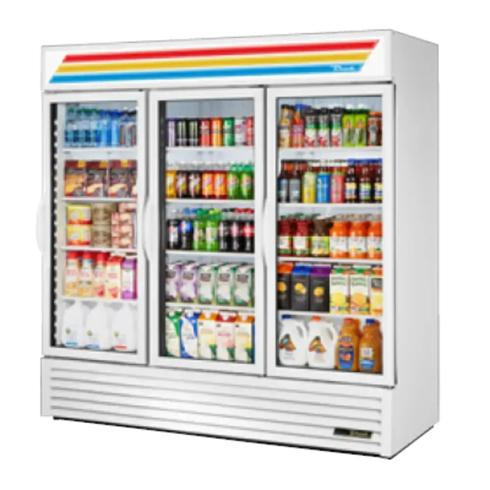 True GDM-72-HC~TSL01 78" Three Section Glass Door Merchandiser, (3 ...