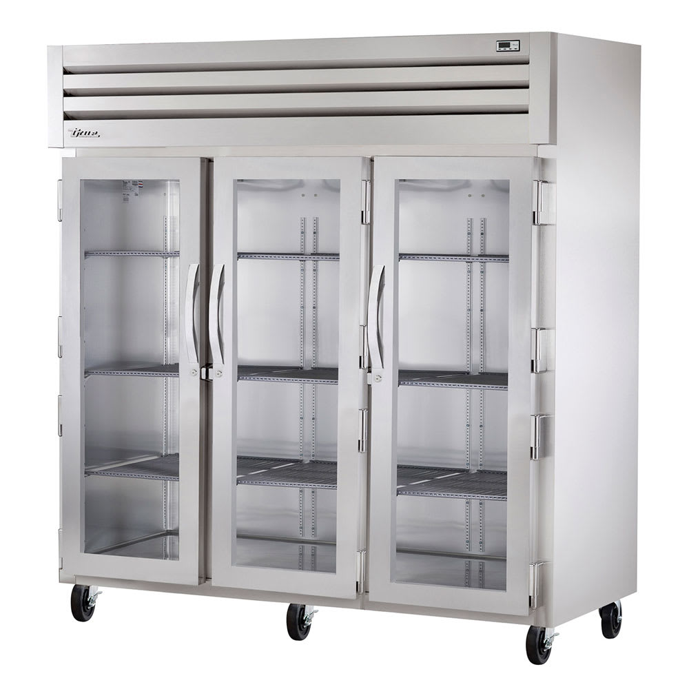 True STG3R-3G-HC 77 3/4" Three Section Reach In Refrigerator, (3) Left ...