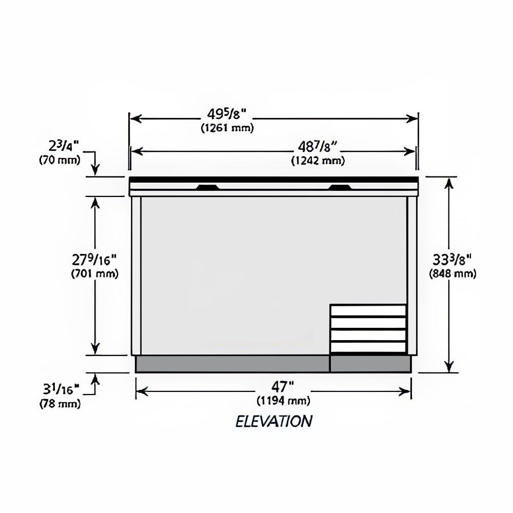 True T-50-GC-S 2 Section Glass Chiller w/ 250 Mug Capacity, Stainless, 115v
