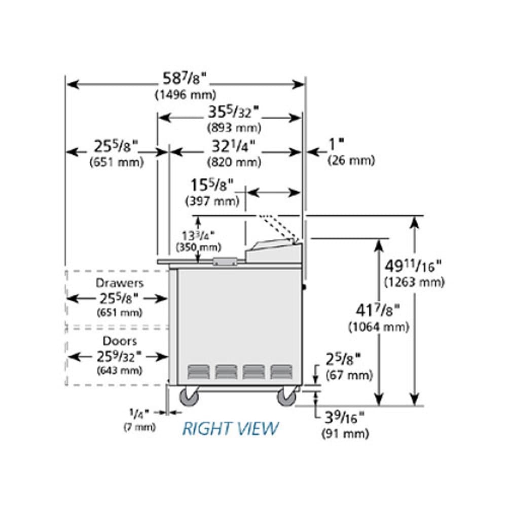 True TPP-93D-2 93" Pizza Prep Table w/ Refrigerated Base, 115v