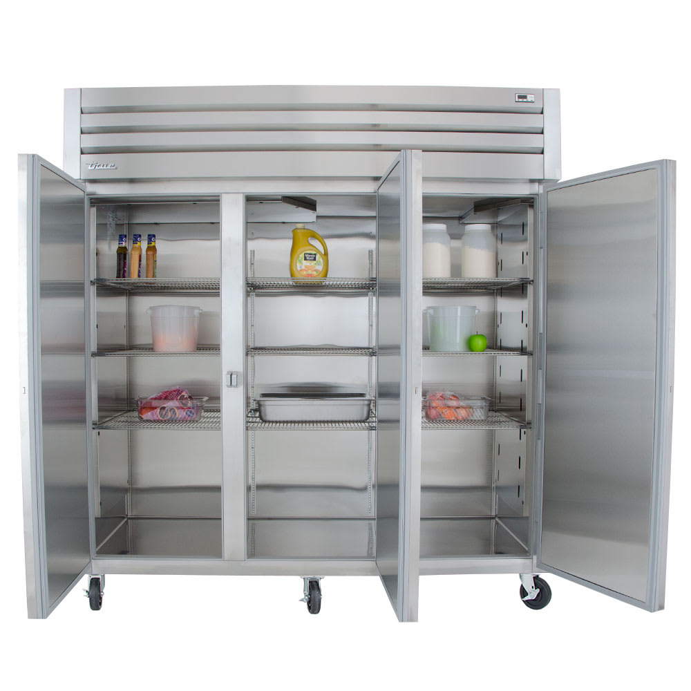 True STR3R-3S 77 3/4" Three Section Reach In Refrigerator, (3) Left ...