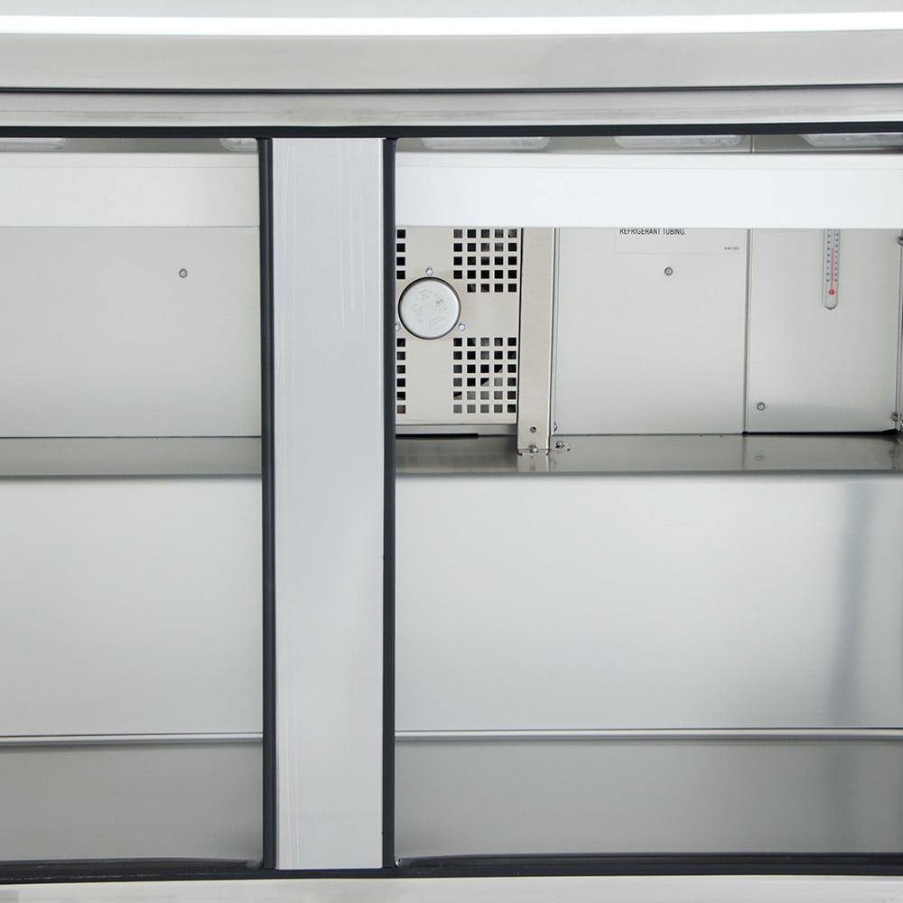 True TSSU-72-30M-B-ST-HC 72" Sandwich/Salad Prep Table w/ Refrigerated ...