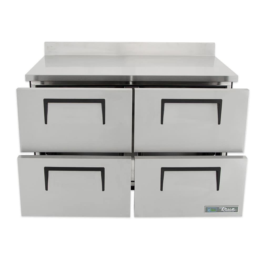 True TWT-48D-4-HC 48" Worktop Refrigerator w/ (2) Sections & (4 ...