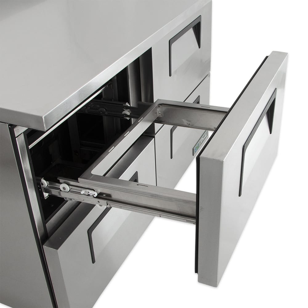 True TWT-48D-4-HC 48" Worktop Refrigerator w/ (2) Sections & (4 ...