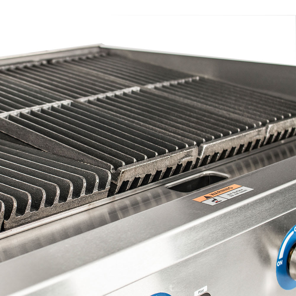 Globe GCB36G-SR 36" Countertop Gas Charbroiler w/ Reversible Grates ...