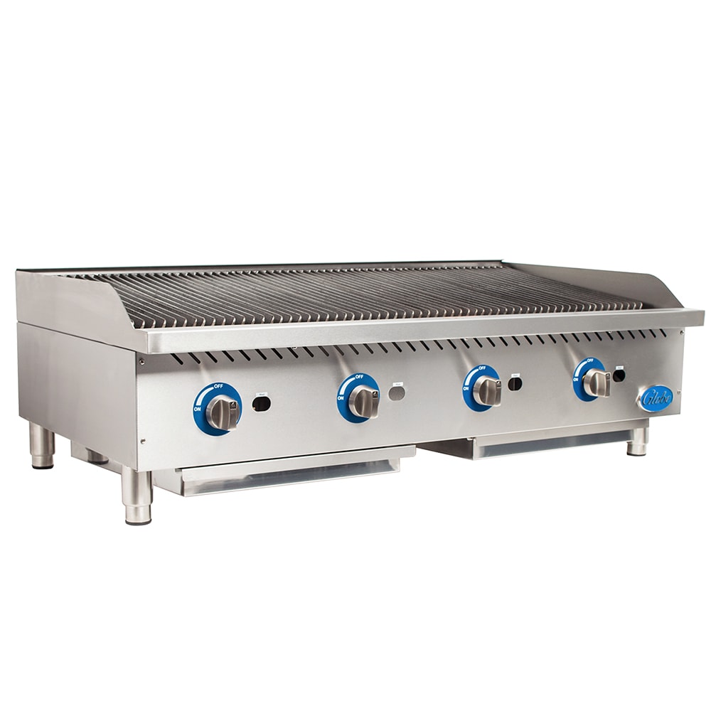 Globe GCB48G-RK 48" Countertop Gas Charbroiler w/ Reversible Grates ...