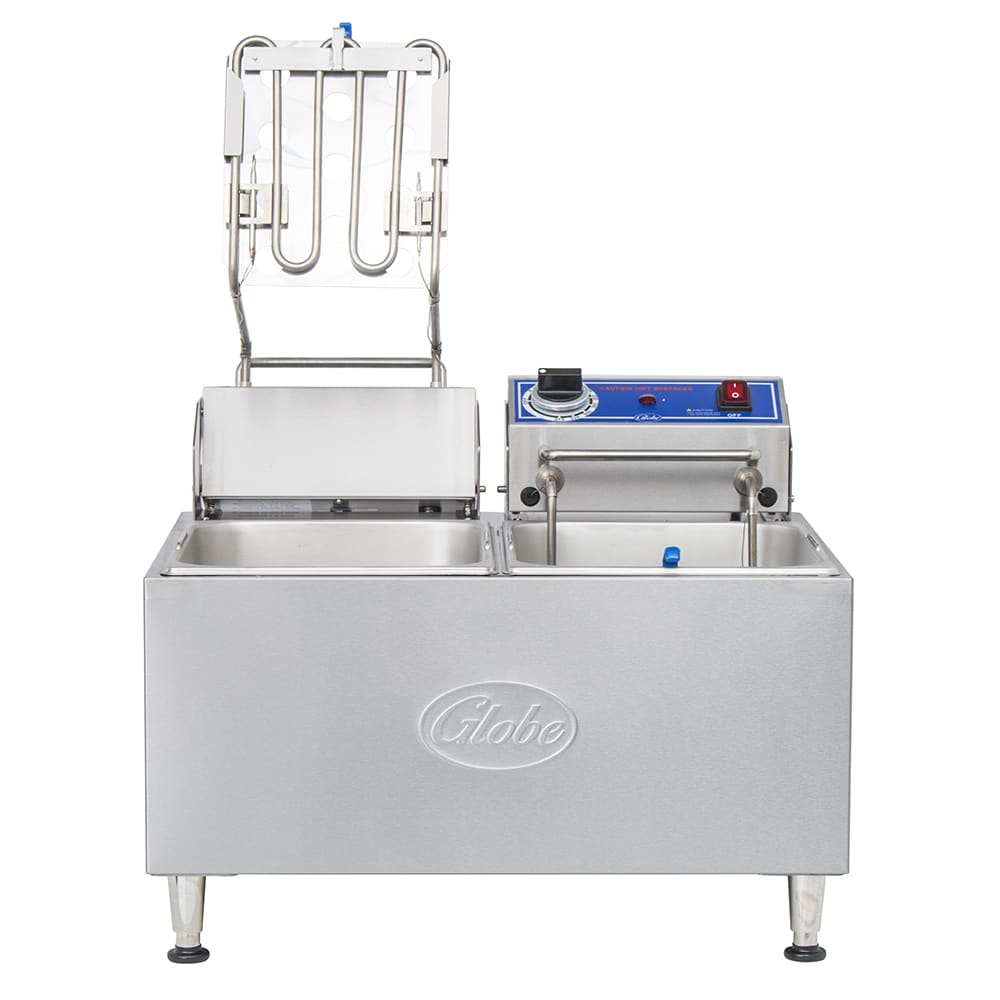Globe PF32E Countertop Electric Fryer - (2) 16 lb Vats, 208 240v/1ph