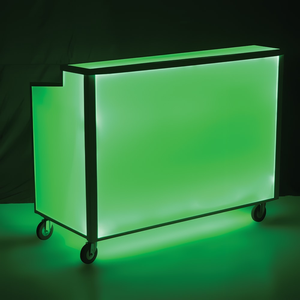 Forbes Industries 4863-5-W Mobile Bar w/ (2) Ice Bins & (2) Speed Rails ...