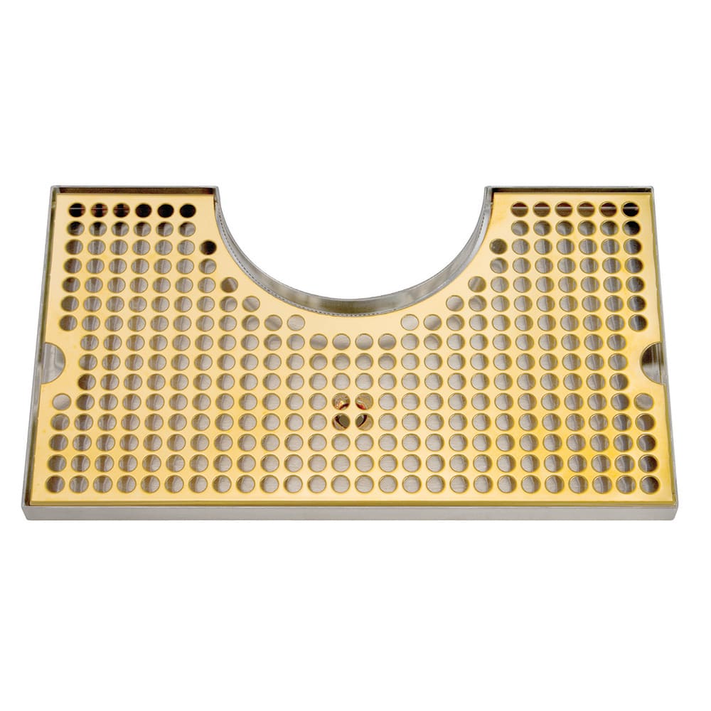 Micro Matic DP-1020DSSPVD Surface Mount Drip Tray Trough w/ 4" Cutout ...