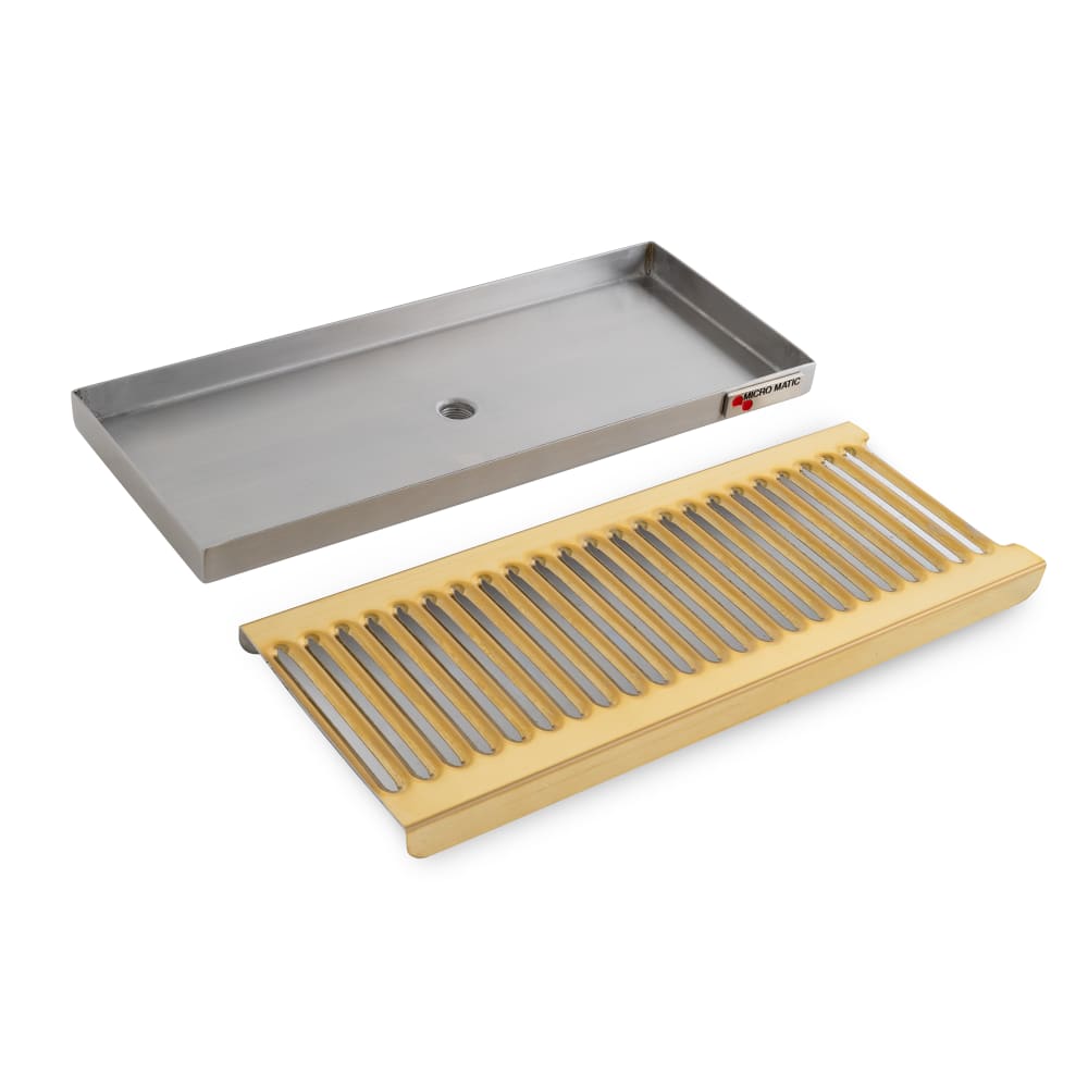 Micro Matic DP-120DSSPVD Surface Mount Drip Tray Trough w/ 5/8" Drain ...