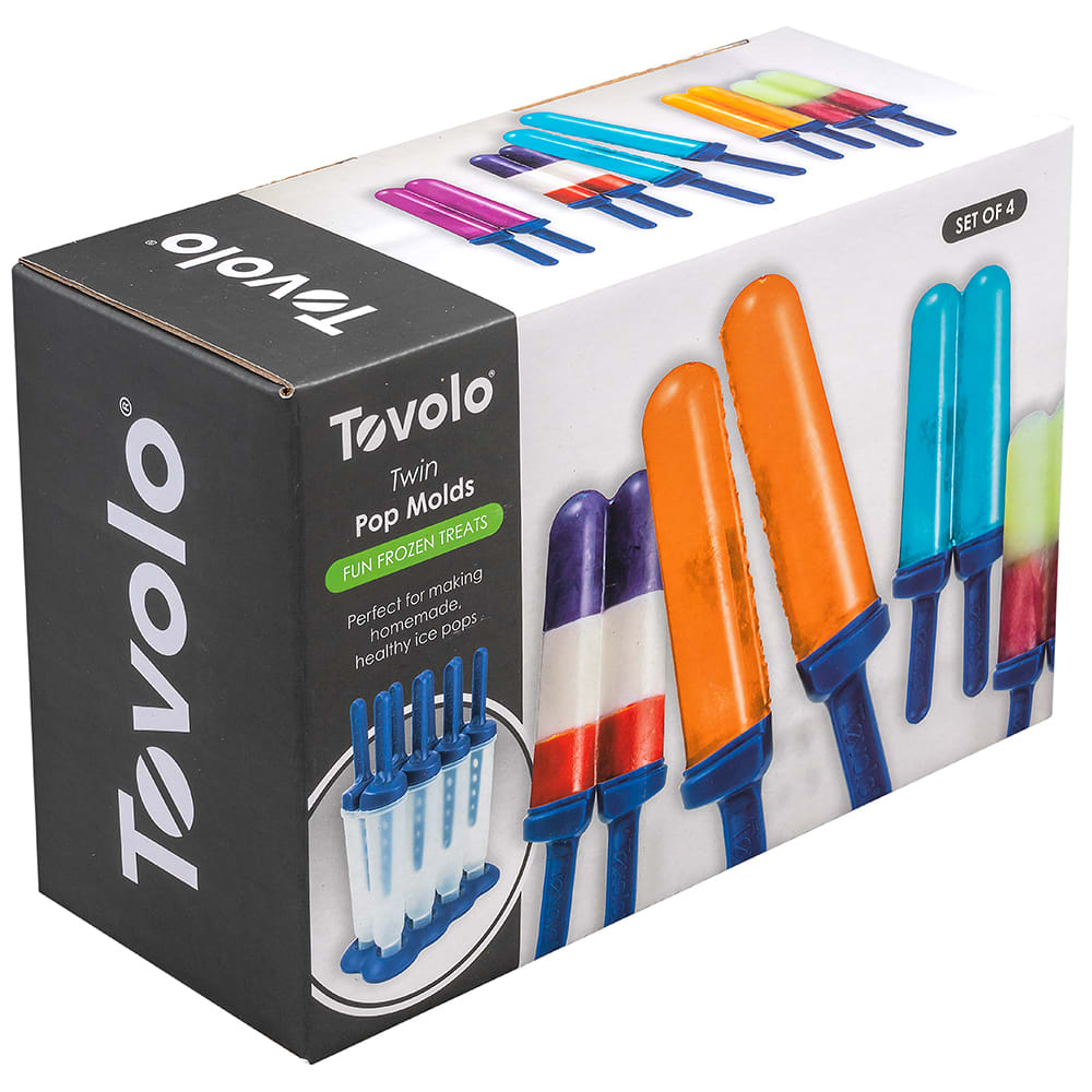 Tovolo 81-3002 Twin Pop Molds - Set of 4