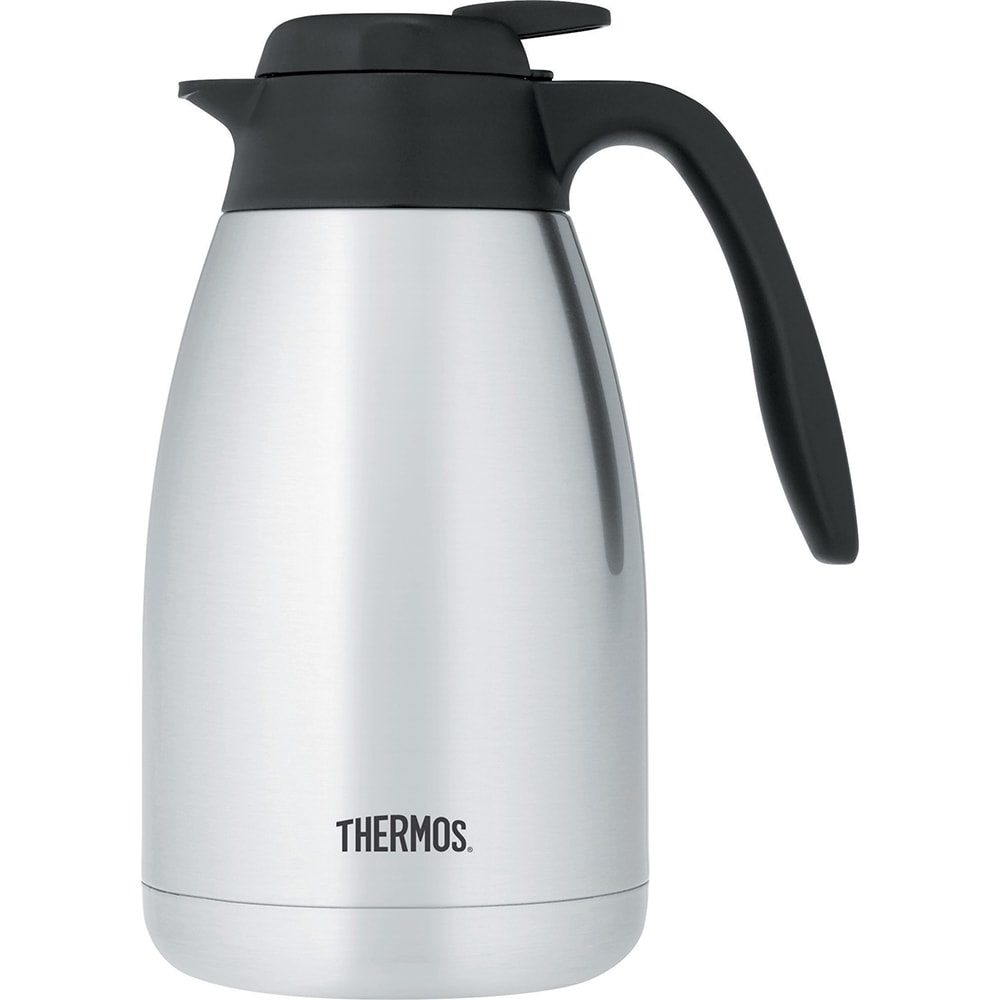 Thermos FN370 50 oz Push Button Vacuum Carafe - Insulated, Stainless Steel