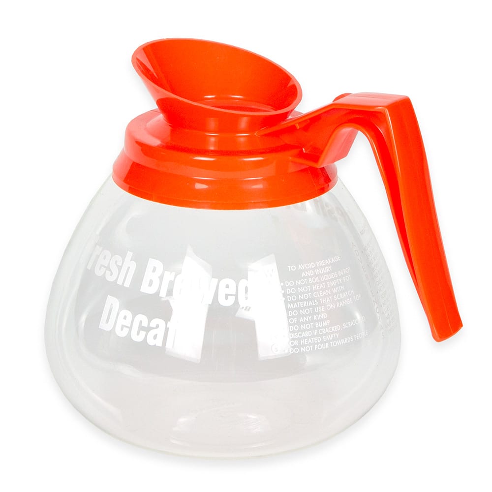 Grindmaster 98006 Decaf Coffee Decanter w/ Orange Handle