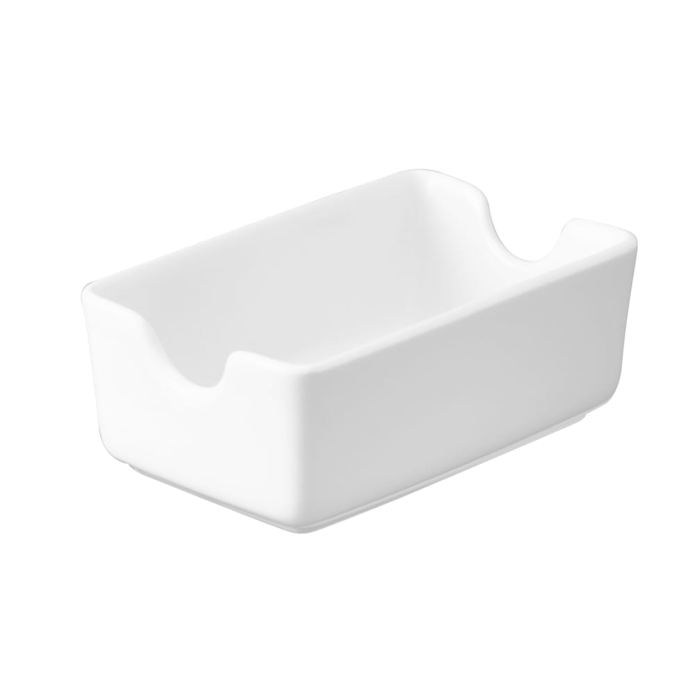 Churchill WHSH1 Rectangular Sachet Holder - 4 5/8" x 2 7/8", Ceramic, White