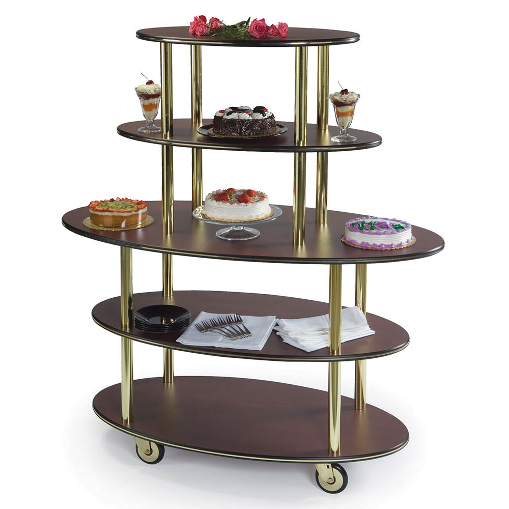 Geneva 37212 Oval Dessert Cart w/ Multi-Tiered Design