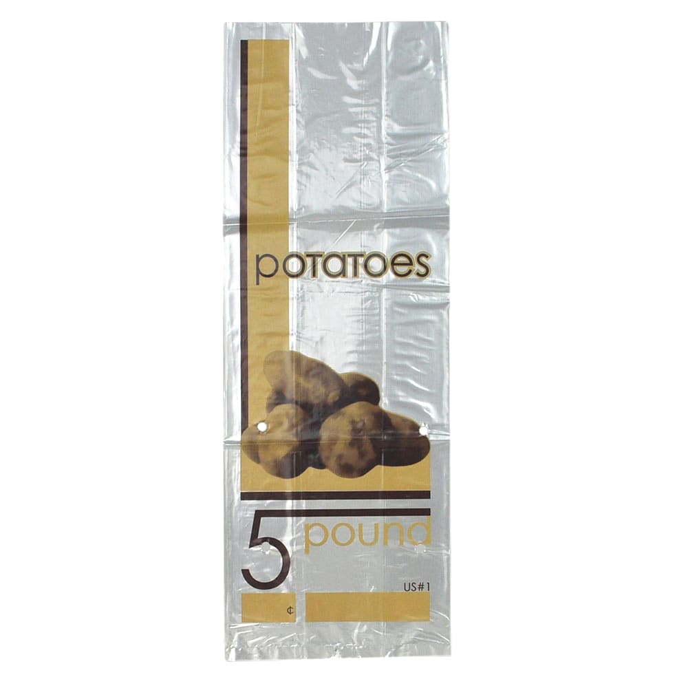 LK Packaging 10G-6145POT 5 lb Vented Potato Bag - 16 1/2" x 6" x 3 1/2 ...
