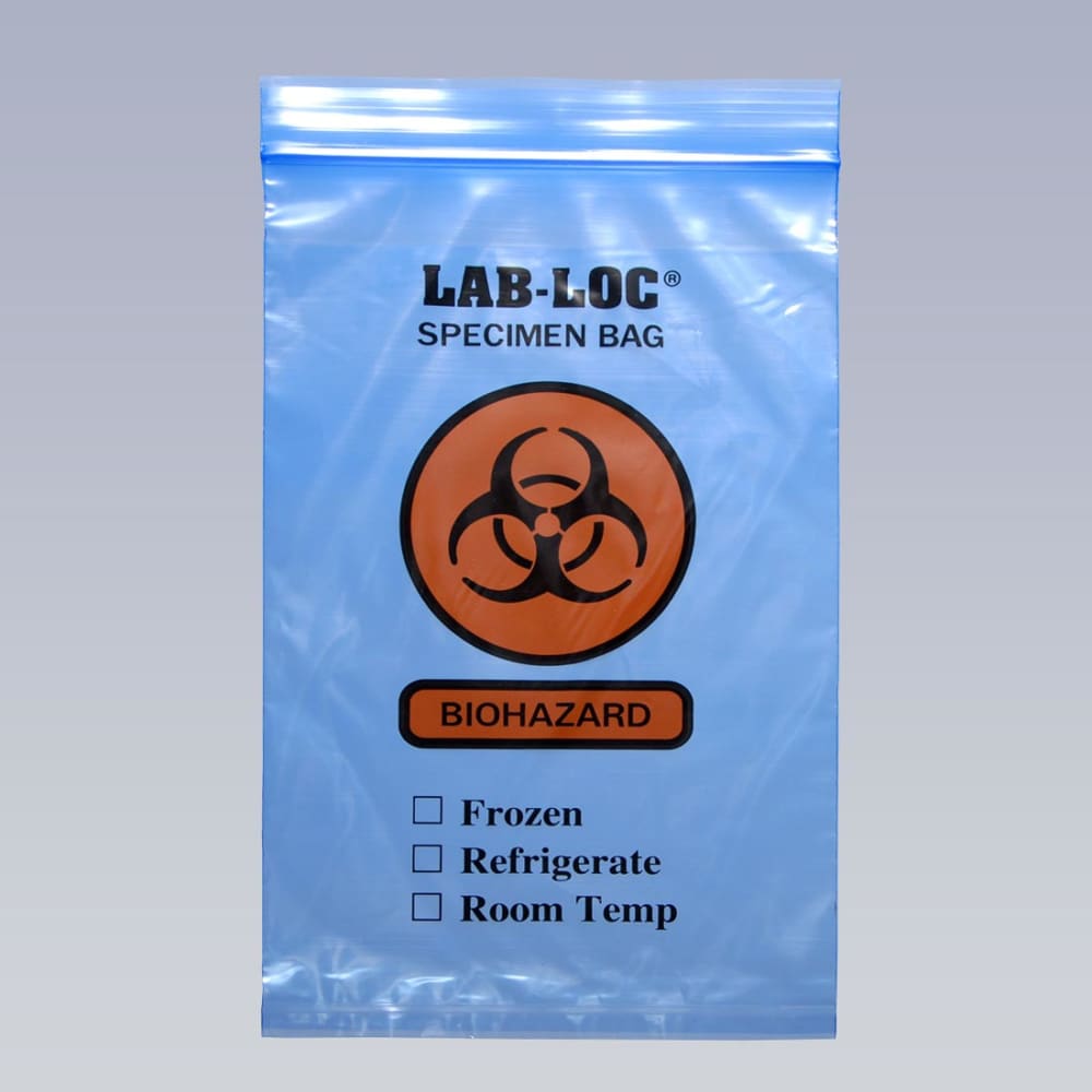 LK Packaging LAB20609BE Lab-Loc® Reclosable 3-Wall Specimen Bags - 6" x ...