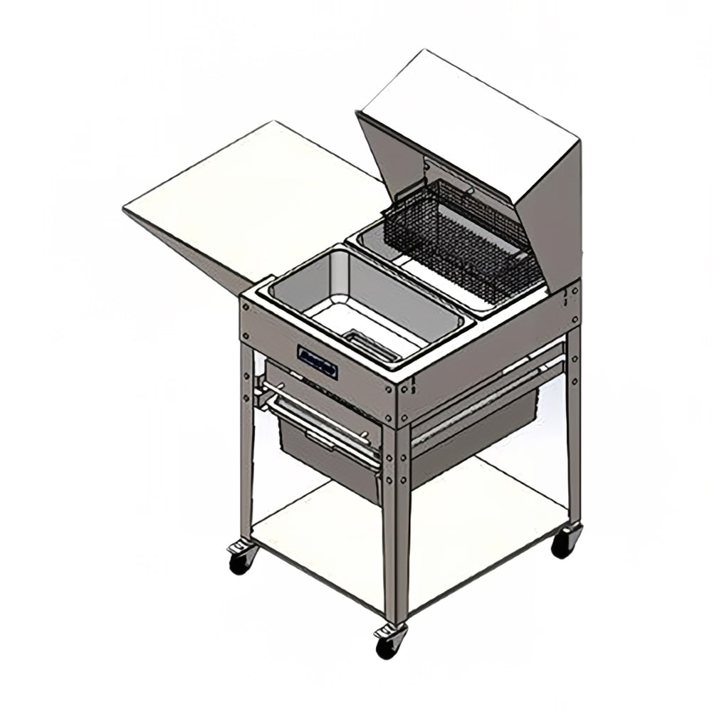 Resfab BT-2 Floor Model Breading Station w/ Sifting Drawer, Lower ...