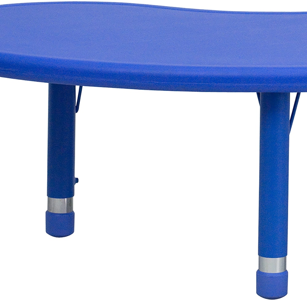 Flash Furniture YU-YCX-004-2-MOON-TBL-BLUE-GG Half Moon Preschool ...