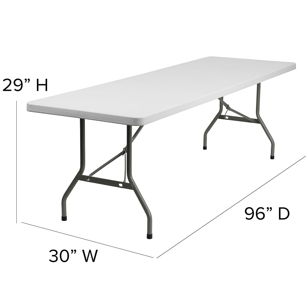 Flash Furniture DAD-YCZ-244-GW-GG Rectangular Folding Table w/ Granite ...