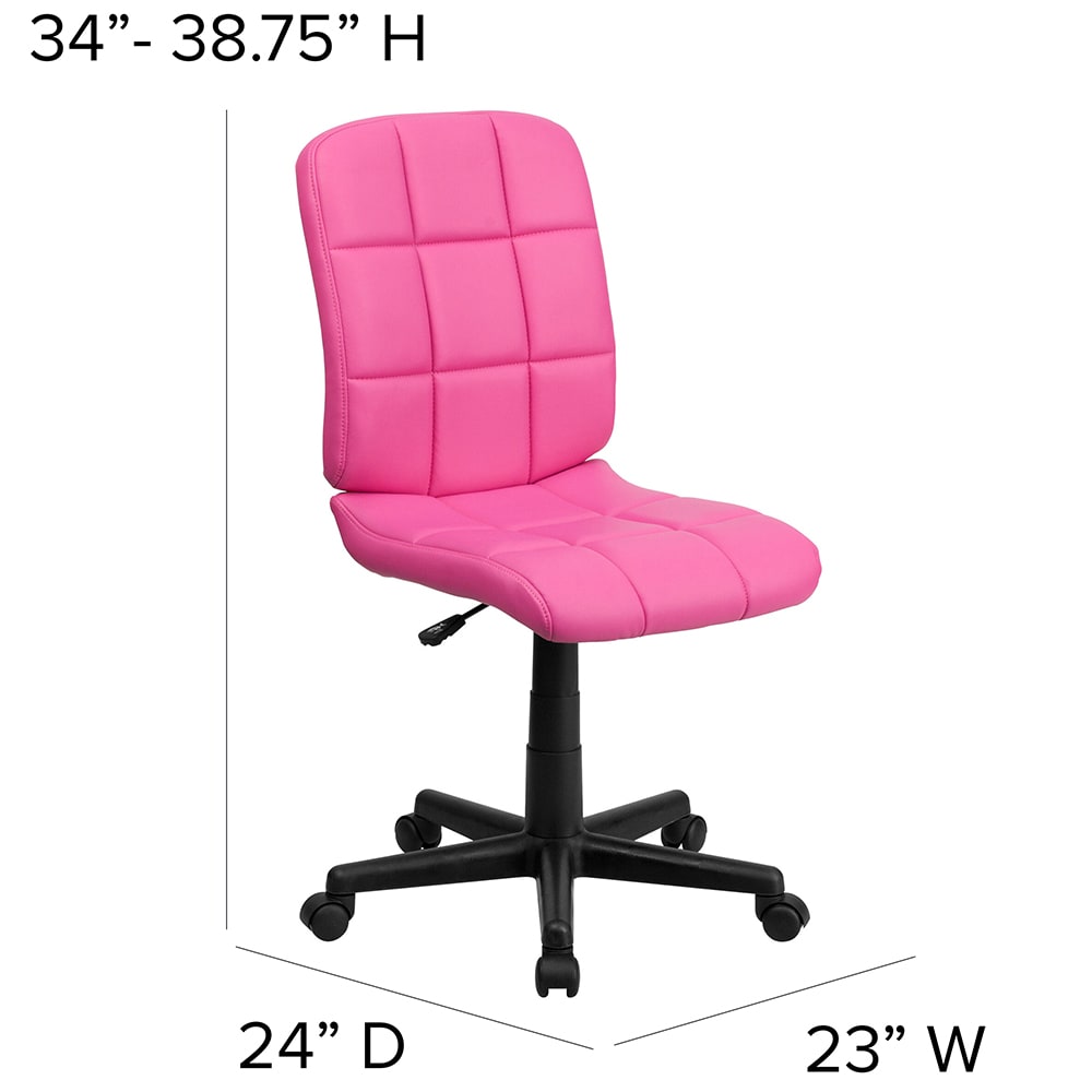 Flash Furniture GO-1691-1-PINK-GG Swivel Office Chair w/ Mid Back ...