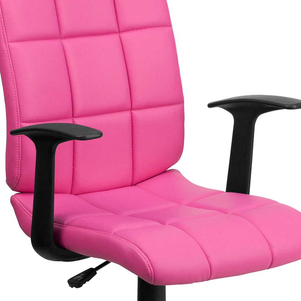 Flash Furniture GO-1691-1-PINK-A-GG Swivel Office Arm Chair w/ Mid Back ...