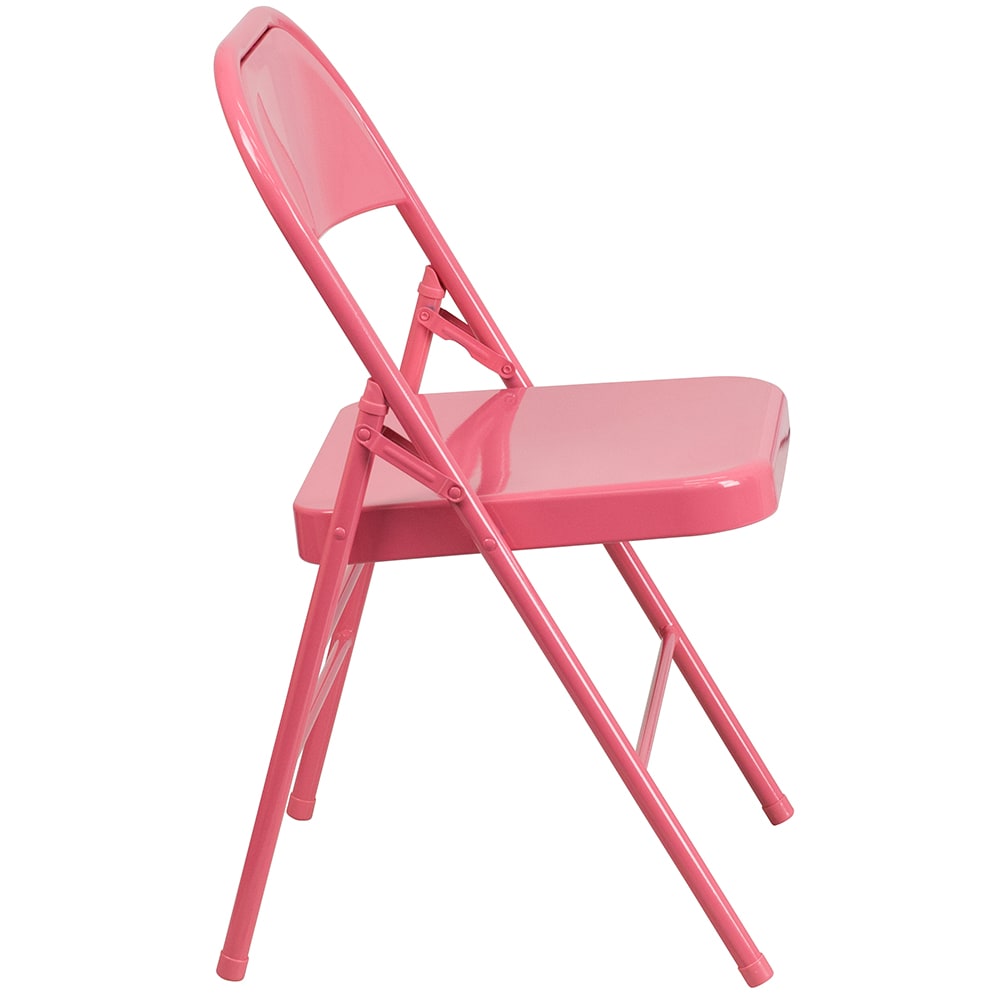 Flash Furniture HF3-PINK-GG Steel Folding Chair - Pink
