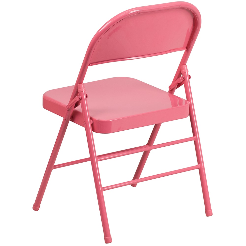 Flash Furniture HF3-PINK-GG Steel Folding Chair - Pink