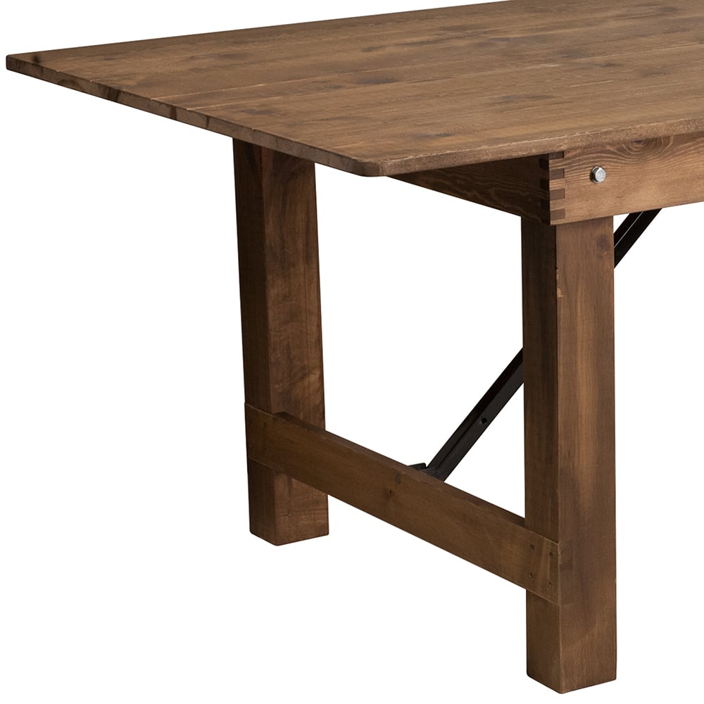 Flash Furniture XA-F-96X40-GG Rectangular Folding Farm Table w/ Antique ...