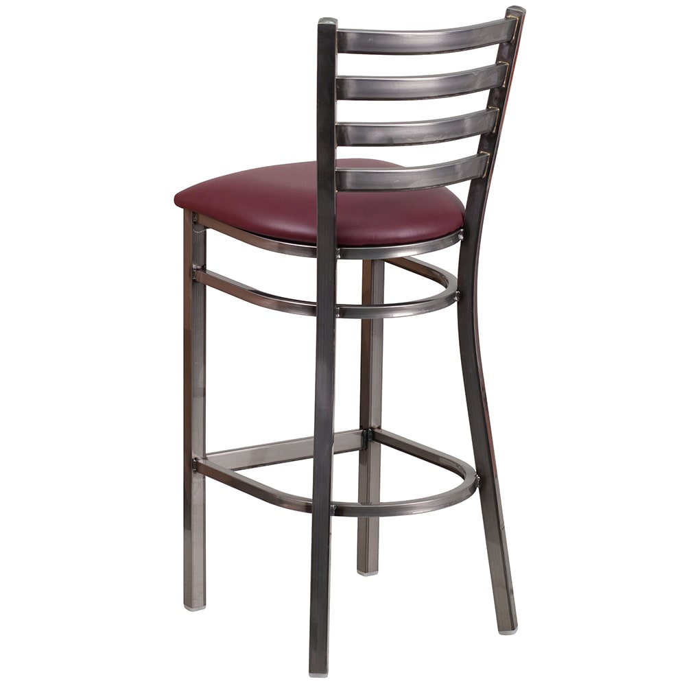 Flash Furniture XU-DG697BLAD-CLR-BAR-BURV-GG Bar Stool w/ Ladder Back ...
