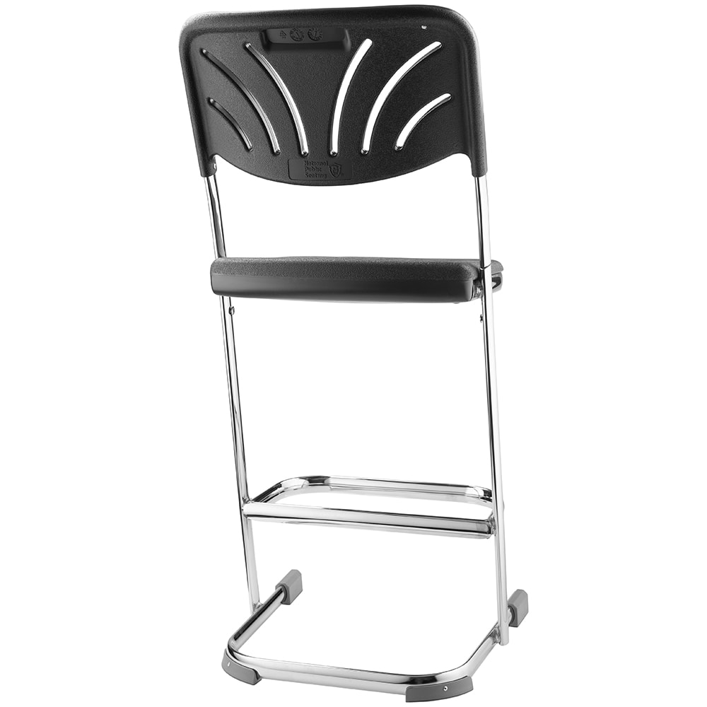 National Public Seating 6624B Elephant Z Stool w/ Black Plastic Back ...