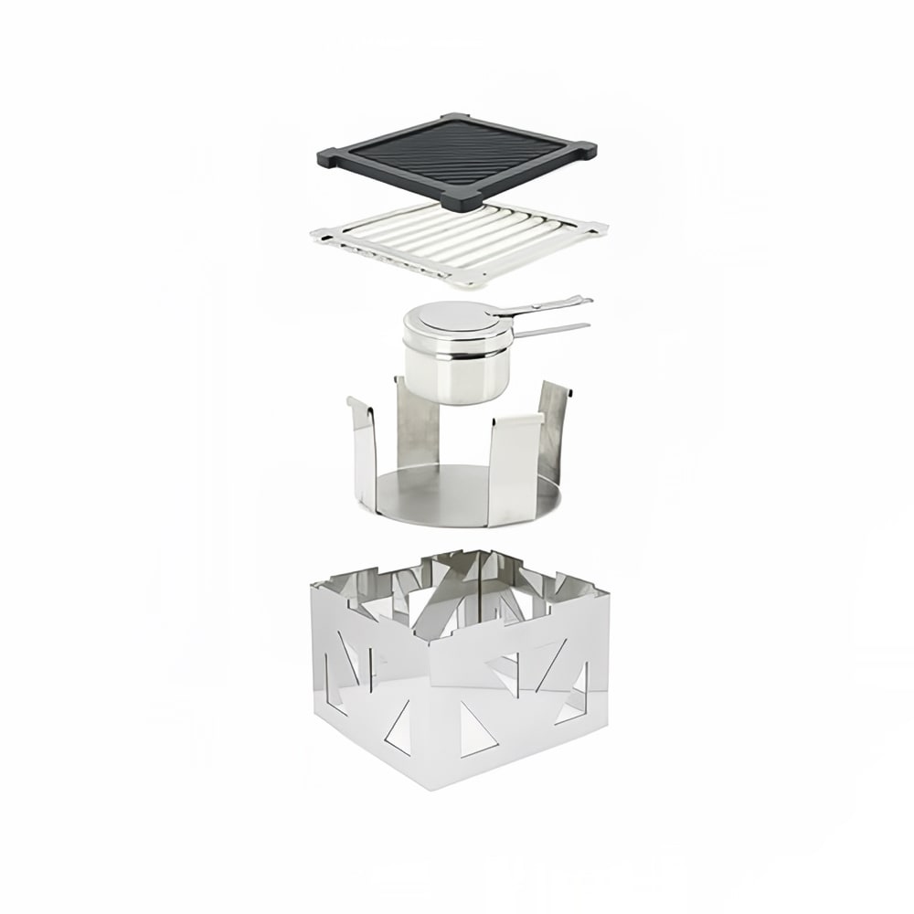 Eastern Tabletop 1741 8" Square Lexus Riser w/ Sterno Holder - 5"H ...
