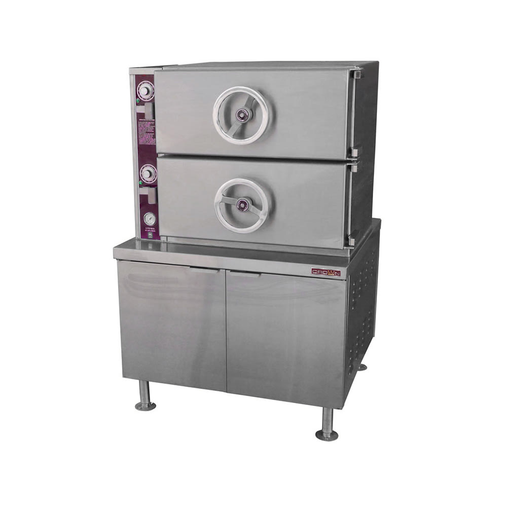 Crown Steam GDA-2 Gas Pressure Steamer w/ (16) Full Size Pan Capacity ...