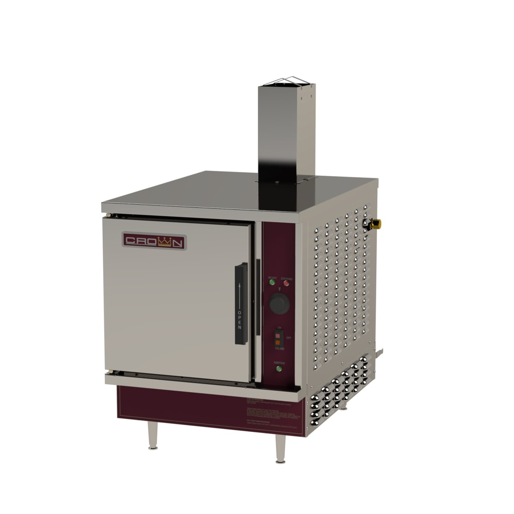 Crown Steam SX-5G3 (5) Pan Convection Steamer - Countertop, Liquid Propane