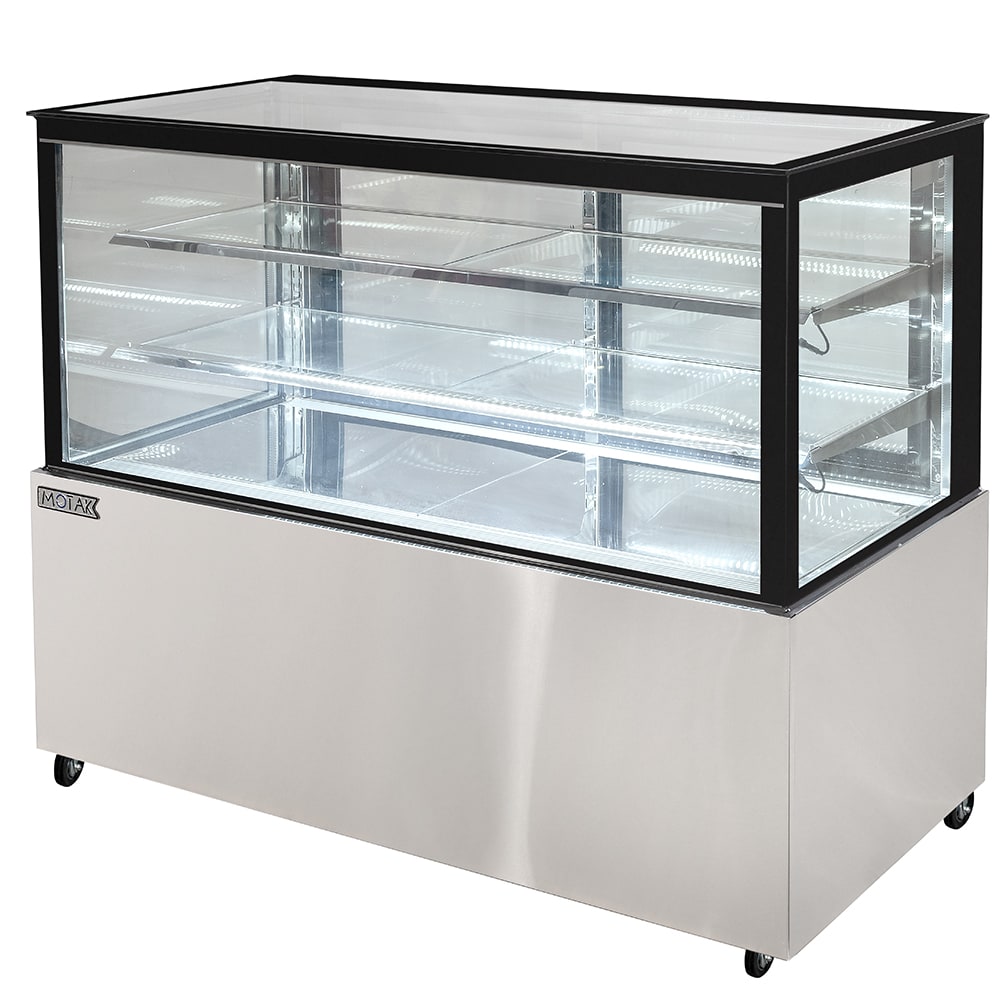 MoTak MCD59-2 58 1/8" Full Service Bakery Case w/ Straight Glass - (3 ...