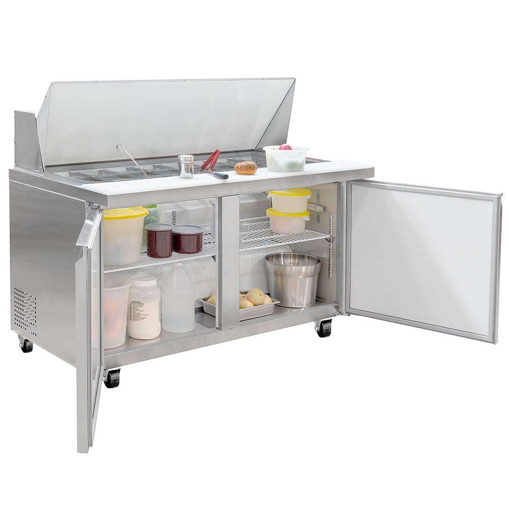 MoTak MST-60-24 60 1/5" Sandwich/Salad Prep Table w/ Refrigerated Base ...