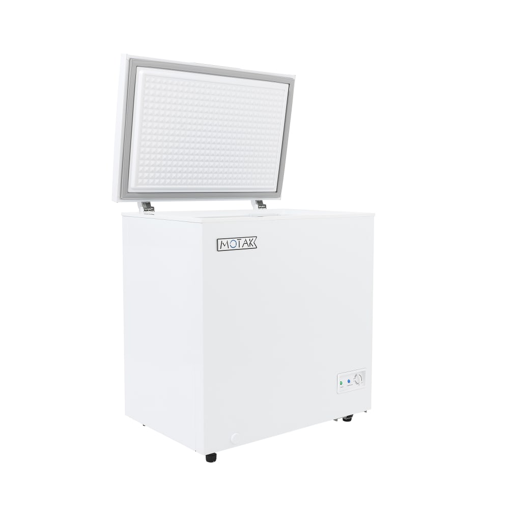 MoTak MCF-5 30" Mobile Chest Freezer w/ Wire Storage Basket - White, 115v