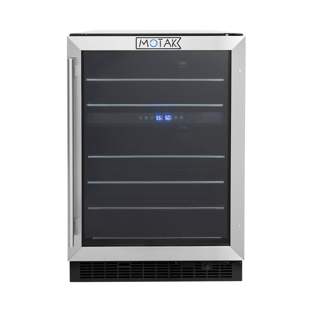 MoTak MXW-170WE 23 4/5" One Section Wine Cooler w/ (2) Zones - 51 ...