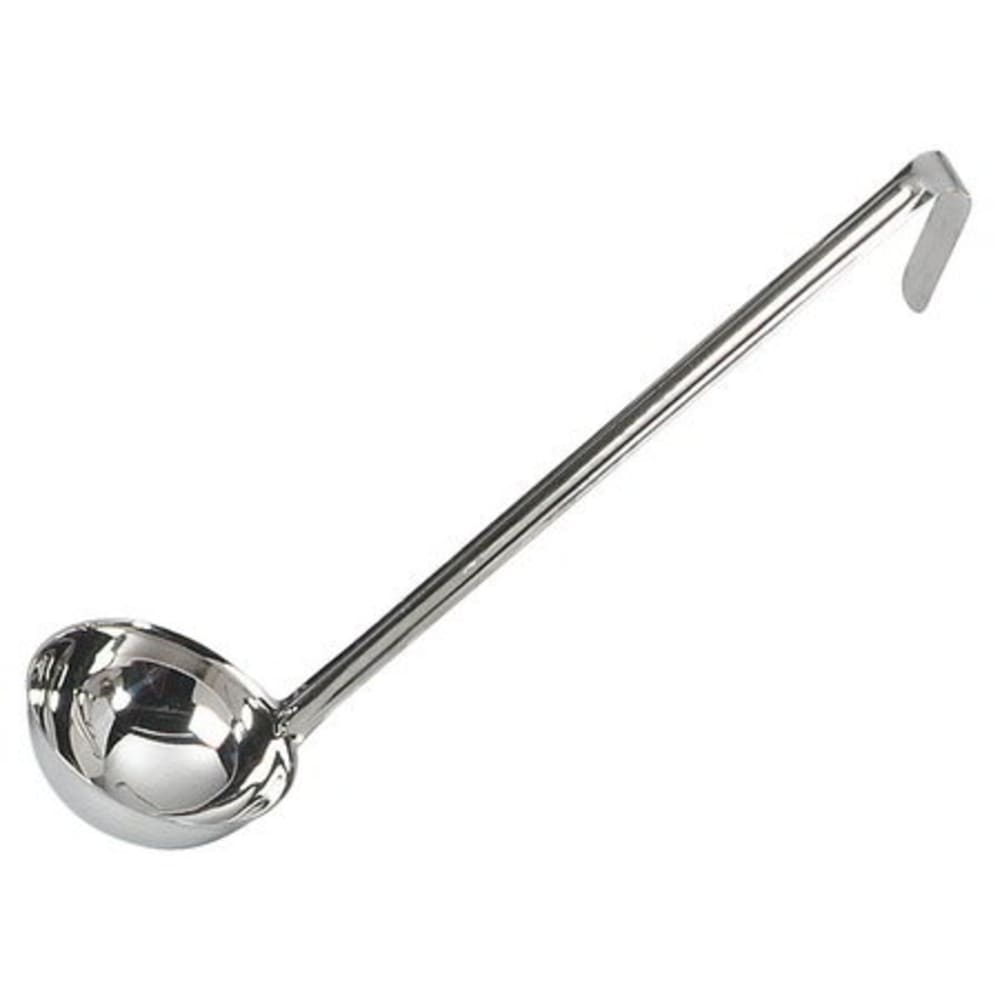 Carlisle 8-oz Round Serving Ladle - Hooked Handle, Stainless (607358)