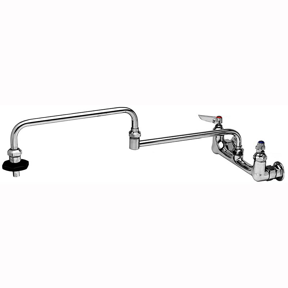 T&S B-0598 Splash Mount Pot Filler Faucet w/ 24" Double Jointed Swing ...