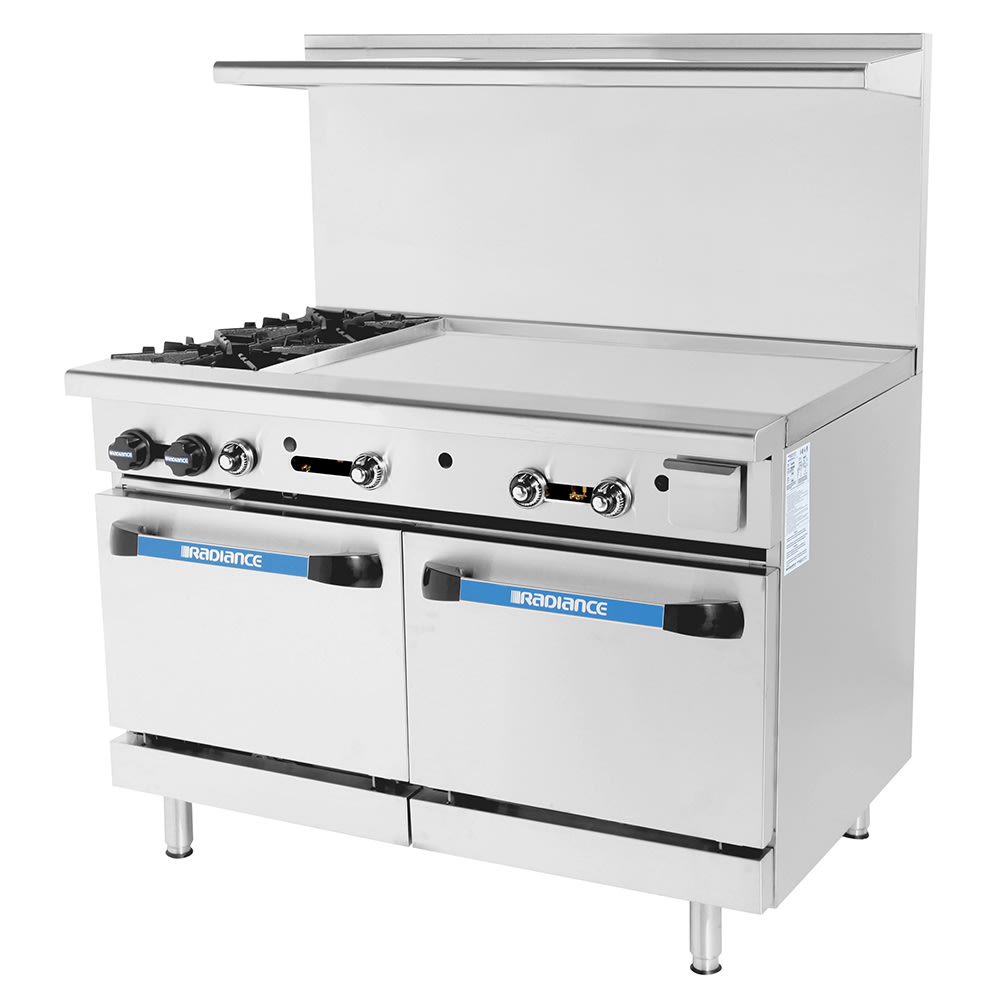Turbo Air TARG-2B36G 48" 2 Burner Gas Range w/ Griddle & (2) Standard ...
