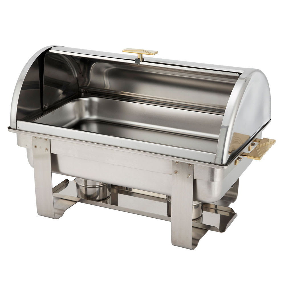 Winco C-5080 Full Size Chafer w/ Roll-top Lid & Chafing Fuel Heat