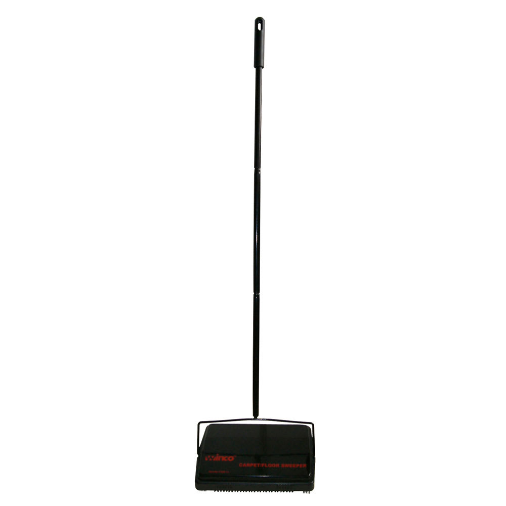 Winco FSW-11 Rotary Carpet Sweeper w/ Steel Handle & Natural Bristles ...